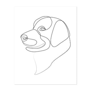 Labrador Retriever Line Drawings Animals Dog Minimal Art Print/Poster ...