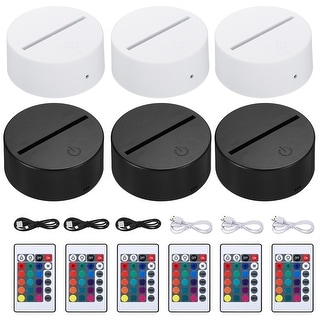 Large Size 3D Night LED Light Lamp Base 16 Colors LED Light Display ...