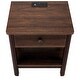 DecorTech Traditional Rectangular End Table with AC Power and USB ...