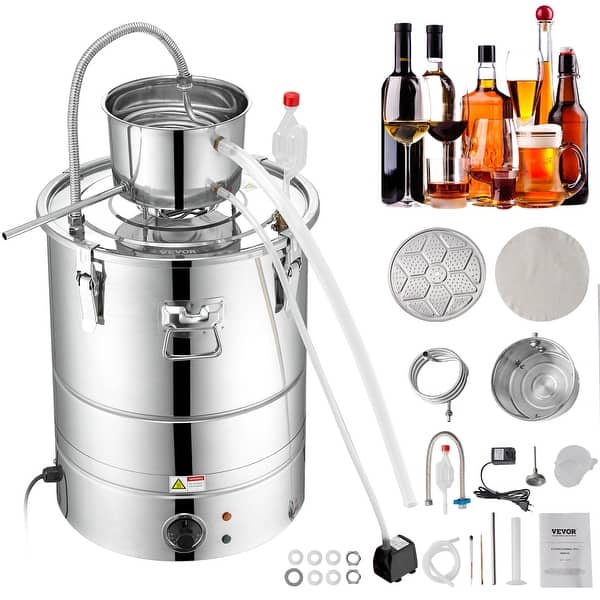 VEVOR Alcohol Still 9 Gal 30L & 15 Gal 50L Home Distillery Kit with ...