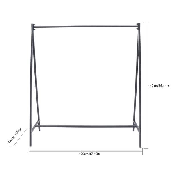 Black Dress Display Stand Garment Rack Clothing Hanger Stand - 120cm ...