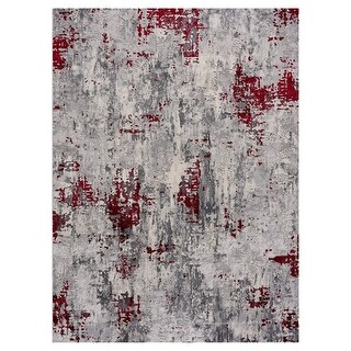 HomeRoots3' X 5' Red Abstract Dhurrie Area Rug - Bed Bath & Beyond ...