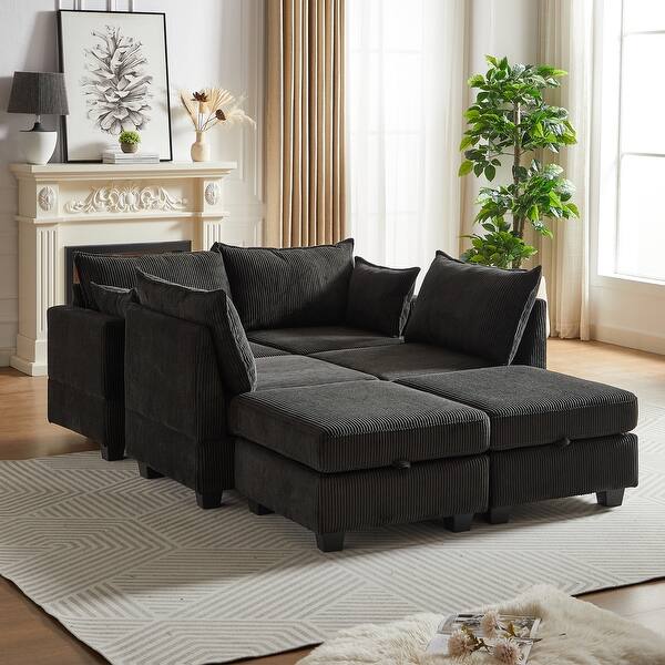 black bed settee