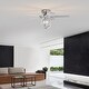 52" Chrome Ceiling fan with 3 Blades Handheld Remote - Contemporary ...