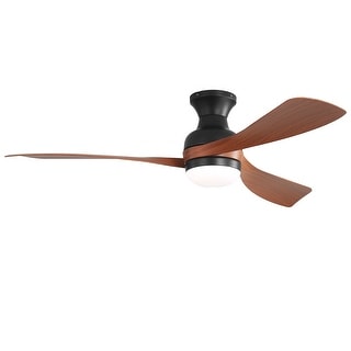 52-Inch Ceiling Fan With Light And Remote Control,With 3 ABS Fan Blades ...