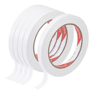 6 Roll 10mm x 30m/98.4ft Double-Sided Adhesive Tape Paper Backing DIY ...