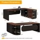 80'' Large L-Shaped Desk with 55'' Drawers Cabinet - Bed Bath & Beyond ...