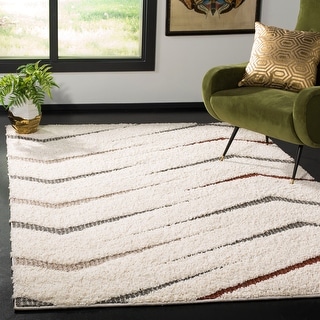 SAFAVIEH Santorini Shag Staka Abstract 1.2-inch Thick Rug - Bed Bath ...