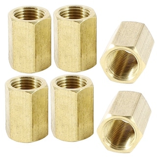 6 Pcs 1/8PT Female Thread Hex Rod Connectors Straight Coupler Fitting ...