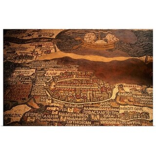 "The Madaba mosaic map" Poster Print - Multi - Bed Bath & Beyond - 16481587