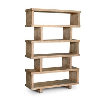 Casual Elements Lorraine Rustic Grey Wash Mahogany Bookcase - Bed Bath ...