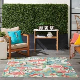 Wanderly Flamingo Indoor/ Outdoor Area Rug by Havenside Home - Bed Bath ...