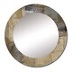 Designart 'Geometric Cream Block I' Printed Modern WallMirror ...
