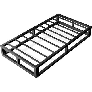 6 Inch Twin Bed Frame with Steel Slat Support, Low Profile Metal ...