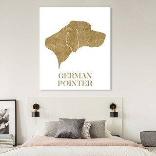 Oliver Gal 'German Pointer' Animals Wall Art Canvas Print - Gold, White ...