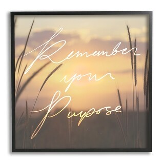 Stupell Remember Your Purpose Sunset Framed Giclee Art by Lil' Rue ...