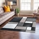 World Rug Gallery Contemporary Modern Boxed Color Block Area Rug - Bed ...