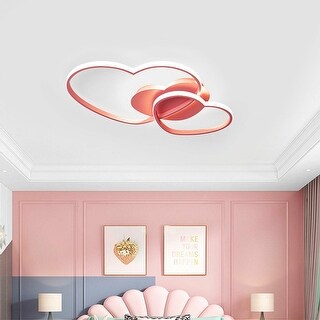 Modern Acrylic Chandelier LED Heart Shape Surface Mount Ceiling Light ...