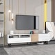 Modern Low Entertainment Center TV Stand with Drawer, Drop Down Door ...