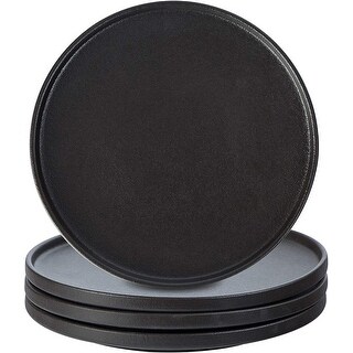 10.25 Inch Flat Ceramic Plate Set of 4, Porcelain Plates - Bed Bath ...