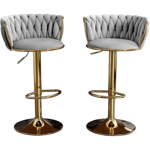 Mixoy 360 Degree Swive,Adjustable Bar Stool with Back at Counter Height ...