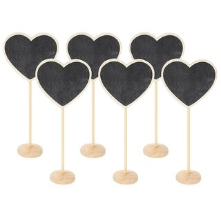 Mini Chalkboard Signs with Easel Stand, Black Heart Shaped, 7.2"x3 ...