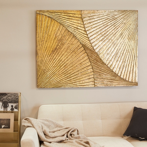 Stylish Wood Carved Radial Geometric Wall Decor Gold or Silver On Sale Bed Bath Beyond 35543986