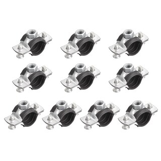 M8 Rigid Pipe Strap Clamps, Pipe Bracket Tube Clip Carbon Steel 12Pcs ...