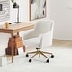 Boucle Upholstered Office/ Desk Chair - Swivel/ Adjustable Height - Bed ...
