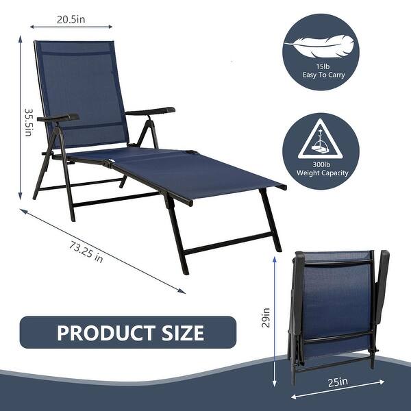Chaise Lounge Outdoor Set of 2, Patio Lounge Chairs , Pool Chaise ...