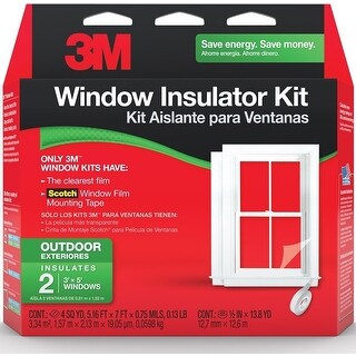 Scotch 2170 W-6 Outdoor Window Insulator Kit, 5.16' x 7', 2/Pack ...
