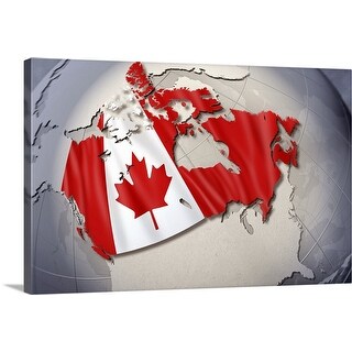 "Digital Composite, flag of Canada" Canvas Wall Art - Bed Bath & Beyond ...