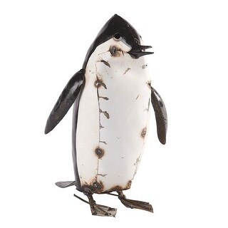 Art & Artifact Recycled Metal Penguin Garden Art - Indoor/Outdoor Home ...
