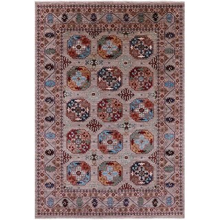 Golden Nile Turkmen Ersari Hand Knotted Wool Rug - 5' 7" X 8' 0" - Bed ...