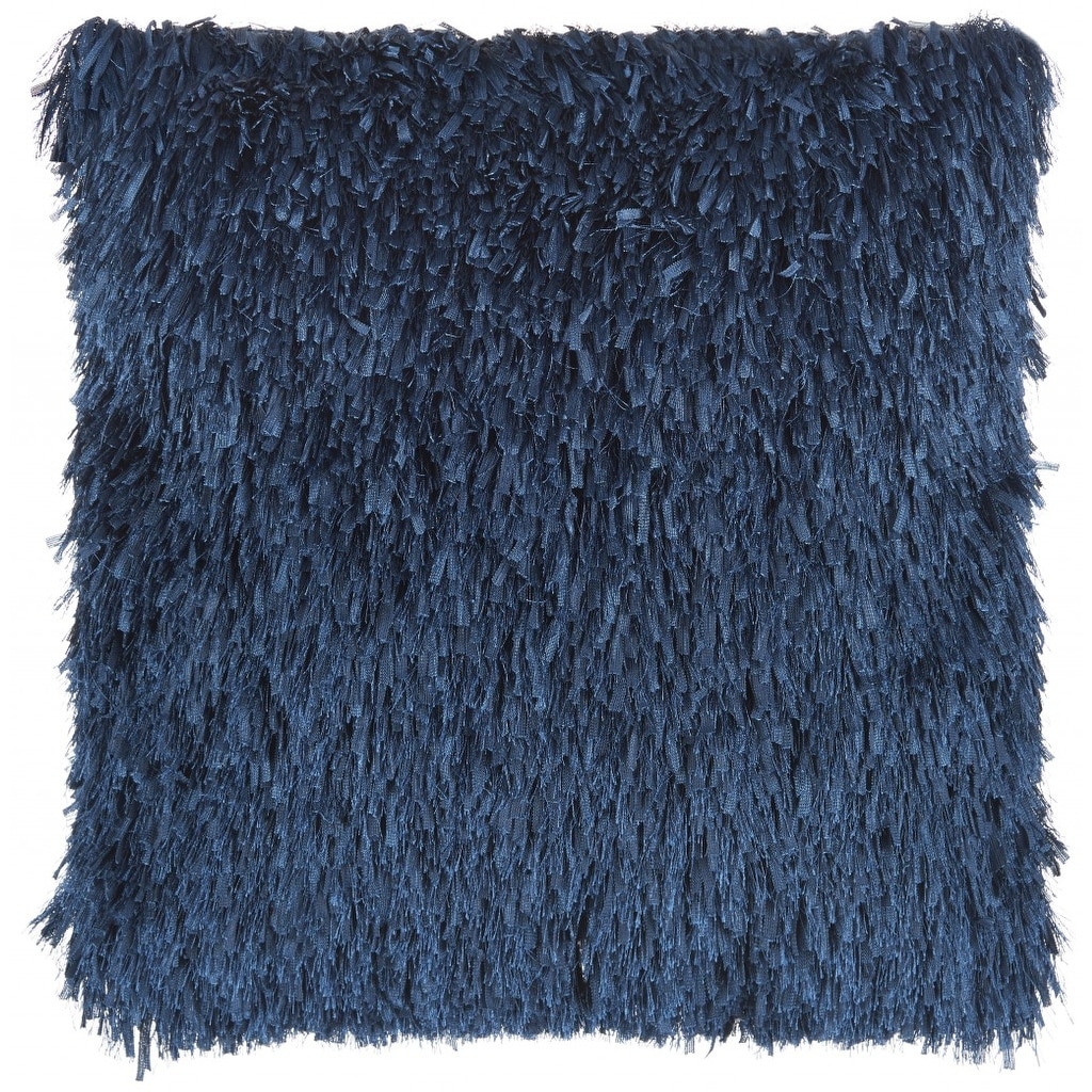 Navy Solid Cotton Applied Throw Pillow - On Sale - Bed Bath & Beyond ...