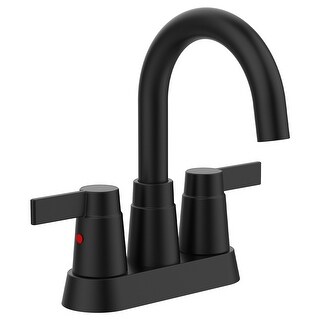 Double Handle 4 Inch Centerset Bathroom Faucet 3 Holes Bathroom Sink ...