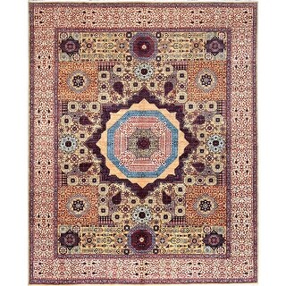 Shahbanu Rugs Cream White Hand Knotted Natural Dyes 14th Century Mamluk ...