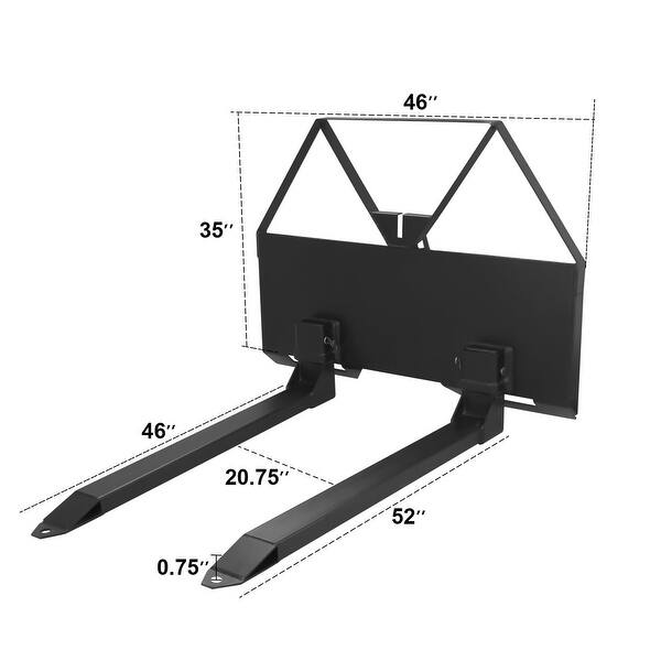 PM2600TPC0307 46" Quick Attach Pallet Forks - Bed Bath & Beyond - 40543621