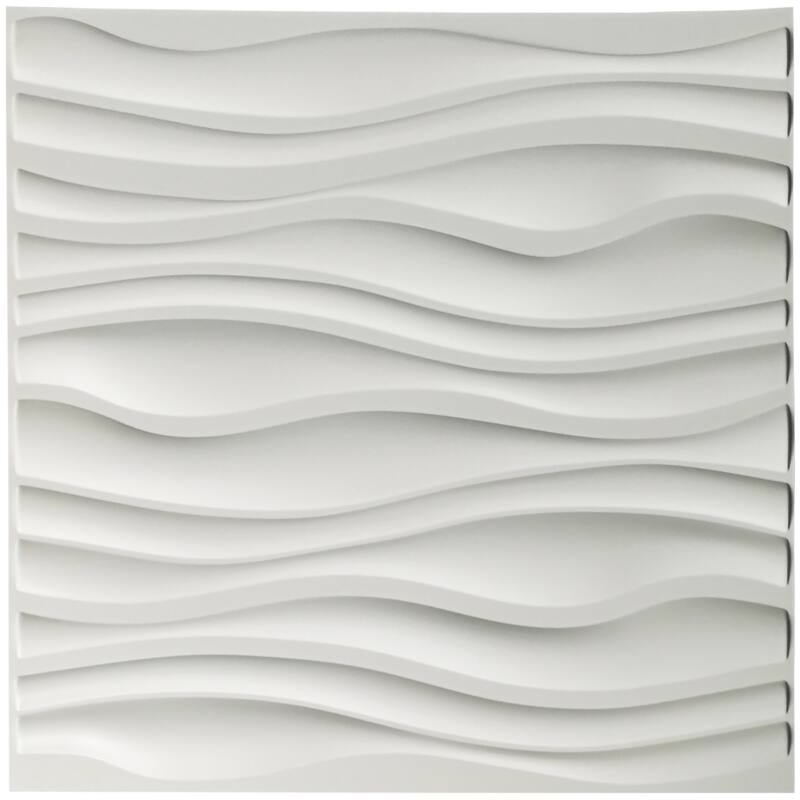 Art3d PVC Wave Board Textured 3D Wall Panels,19.7" x 19.7" (12 Pack ...