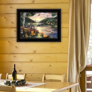 TrendyDecor4U "Lakefront Camping I" Framed Print Wall Art by Ed Wargo ...