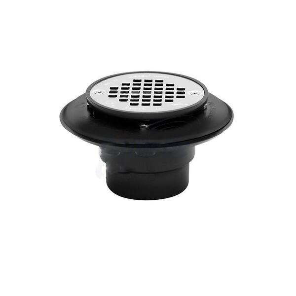 2 in. Stainless Steel-Plastic Black-Chrome Shower Drain - Bed Bath ...