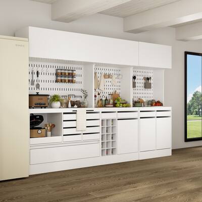Pantry Storage Cabinet 78.7" Modular Kitchen Buffet Kitchen Cupboard ...