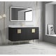 Alma Bulanka 60 inch Single Sink Vanity Dawn grey , Golden Brass ...
