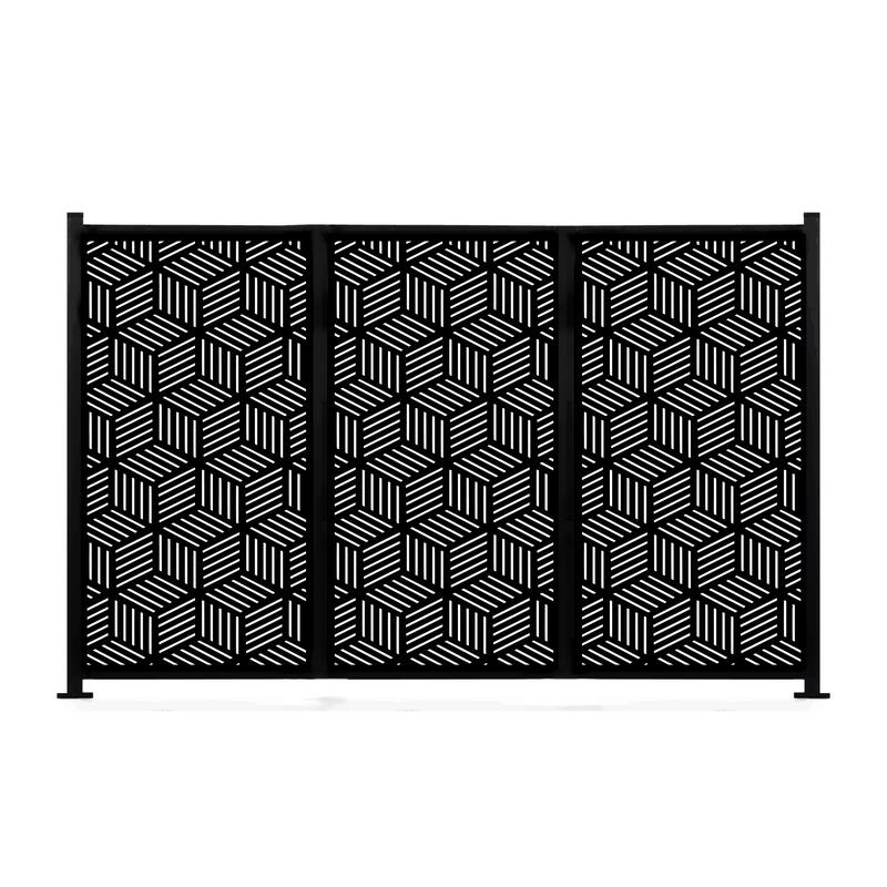 HighlanderHome Freestanding Modular Metal Privacy Screen, 4FtX 6Ft ...