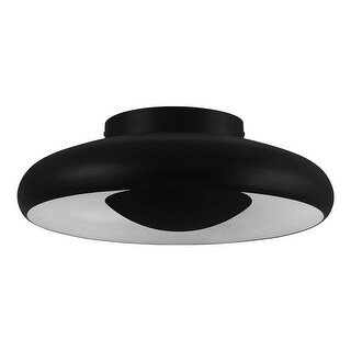 Eglo Meldola 1-light Matte Black and White LED Ceiling Light - Bed Bath ...