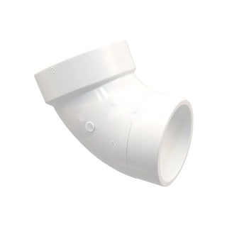 3 in. White Plastic PVC 45 Elbow - Bed Bath & Beyond - 39110470