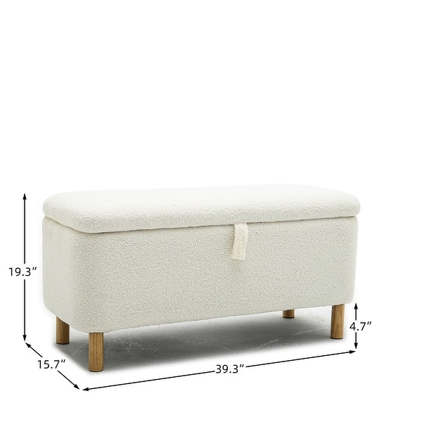 Upholstered Storage Rectangular Ottoman and Entryway Bench Classic ...