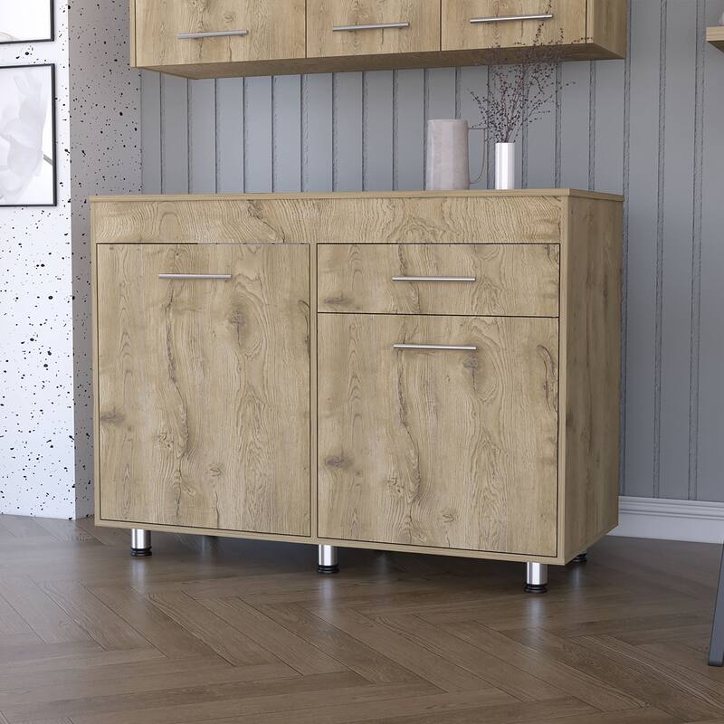 Kitchen 1-Drawer Rectangle Base Cabinet Macadamia - Overstock - 37747133