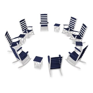 DUROGREEN® Savanna Rocker Patio Set 8 Pack - White - Bed Bath & Beyond ...