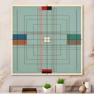 Designart "Vintage Mid-century Graphics IV" Modern Midcentury Canvas ...